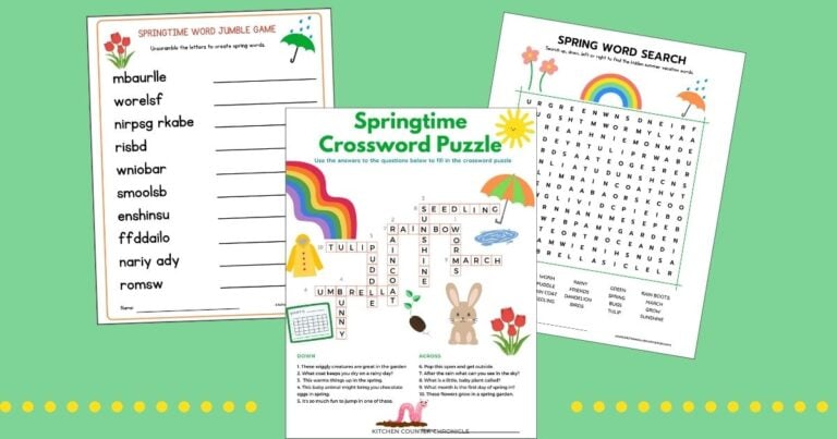 Fun Spring Printable Activities for Kids