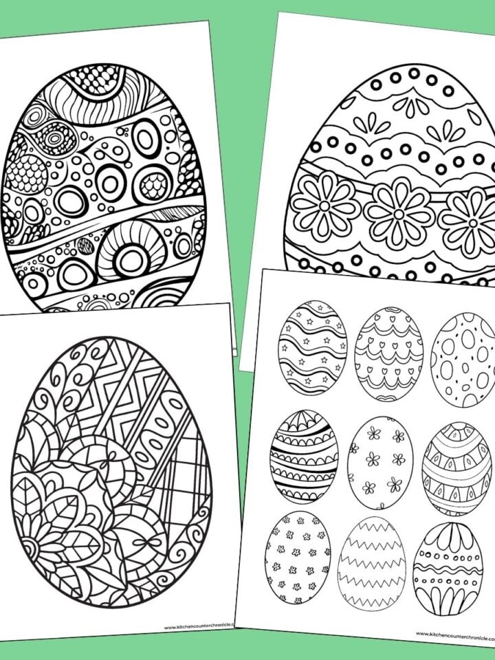 Easy Easter Zentangle Patterns and Easter Egg Templates