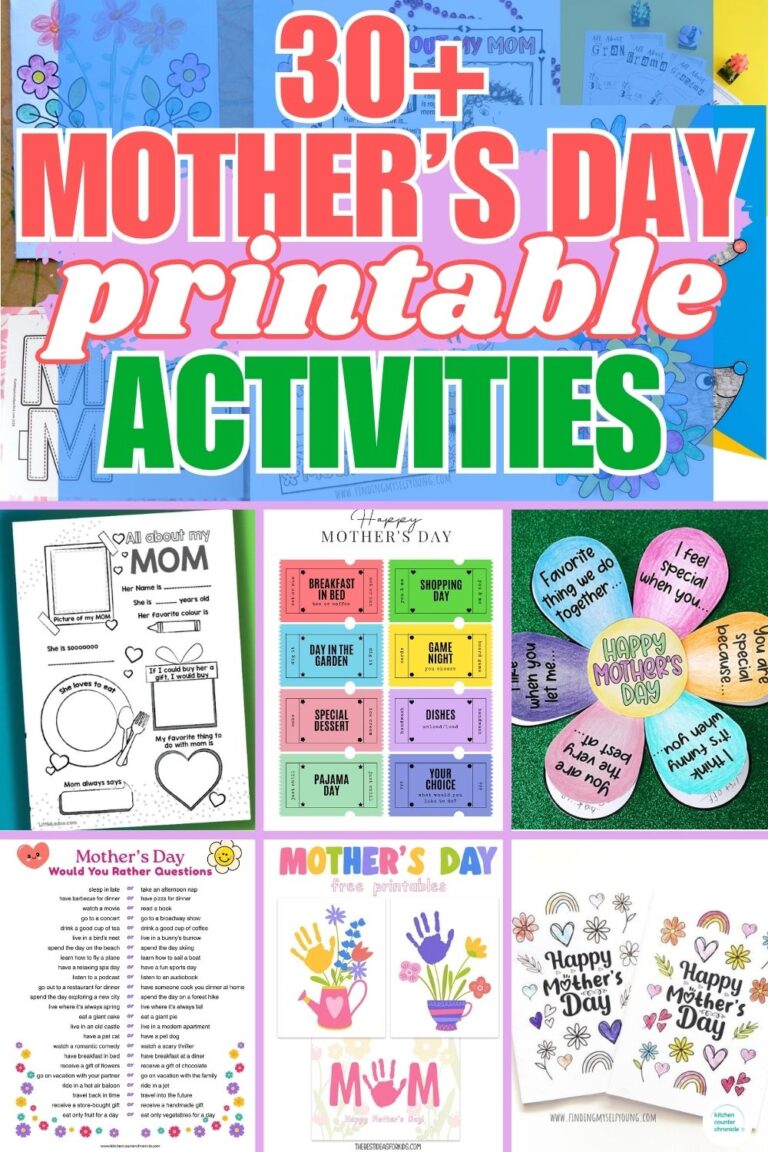 Free Printable Mother's Day Activities and Crafts