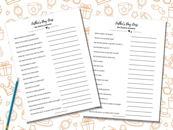 Father's Day Quiz for Dad and Kid to Answer