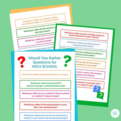 100+ Fun Would You Rather Questions for Kids & Printables