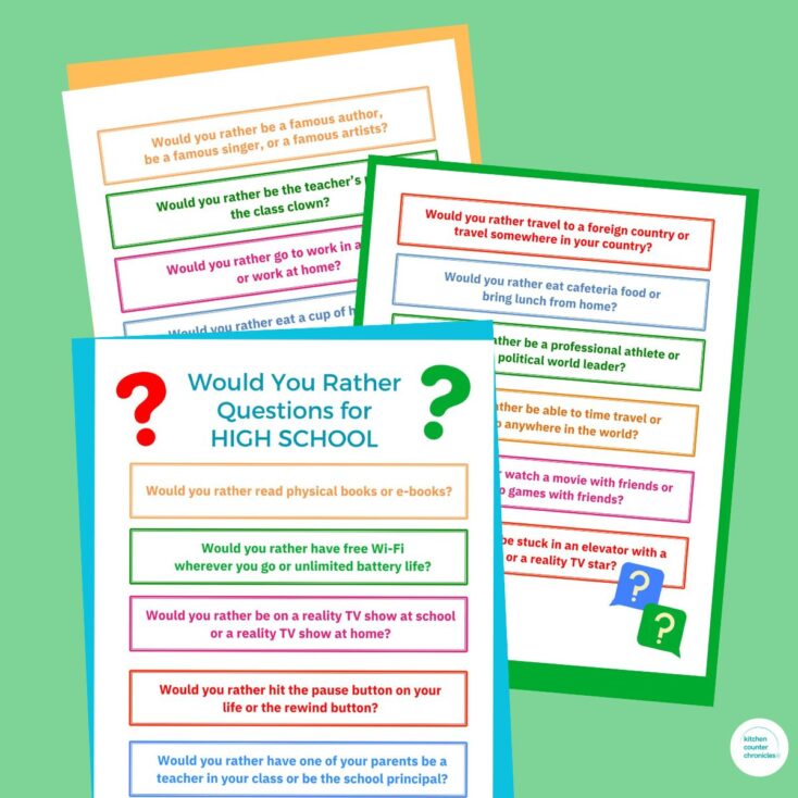 100+ Fun Would You Rather Questions for Kids & Printables