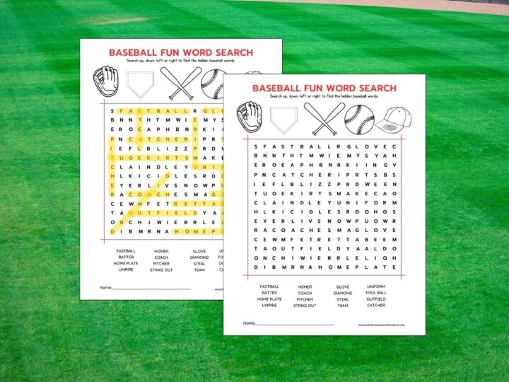 Baseball Word Games for Kids