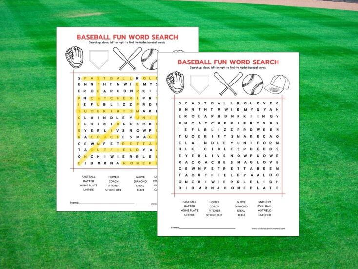 Baseball Word Games for Kids