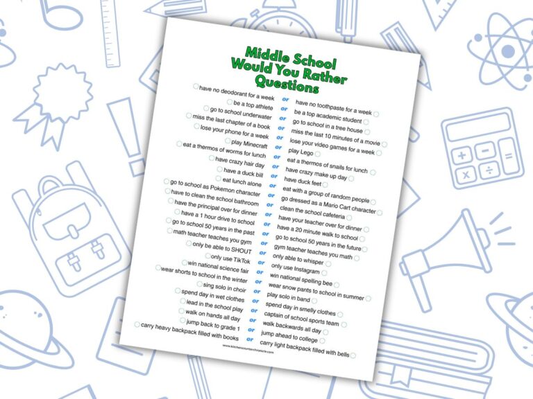 Fun Would You Rather Questions for Middle School