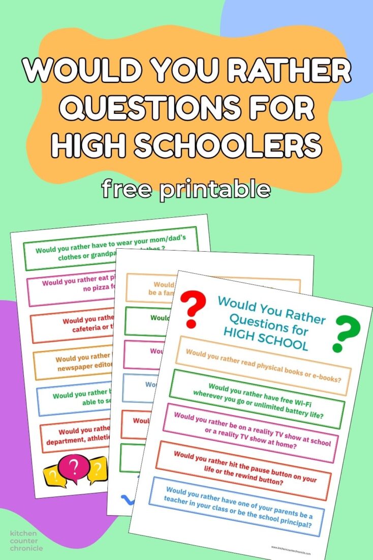 Fun Would You Rather Questions for High School