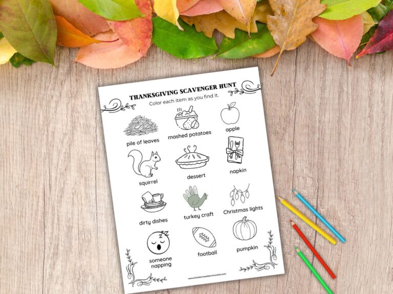 Printable Thanksgiving Scavenger Hunts